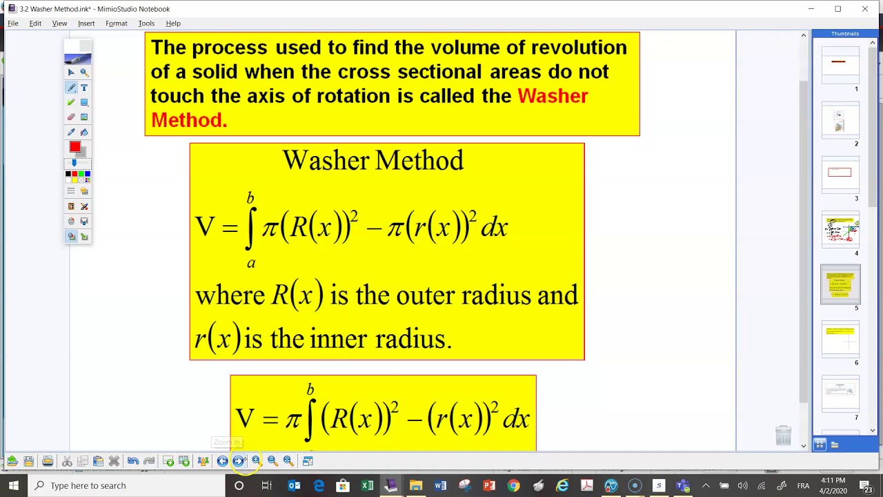3.2 Washer Method Part 1 - YouTube