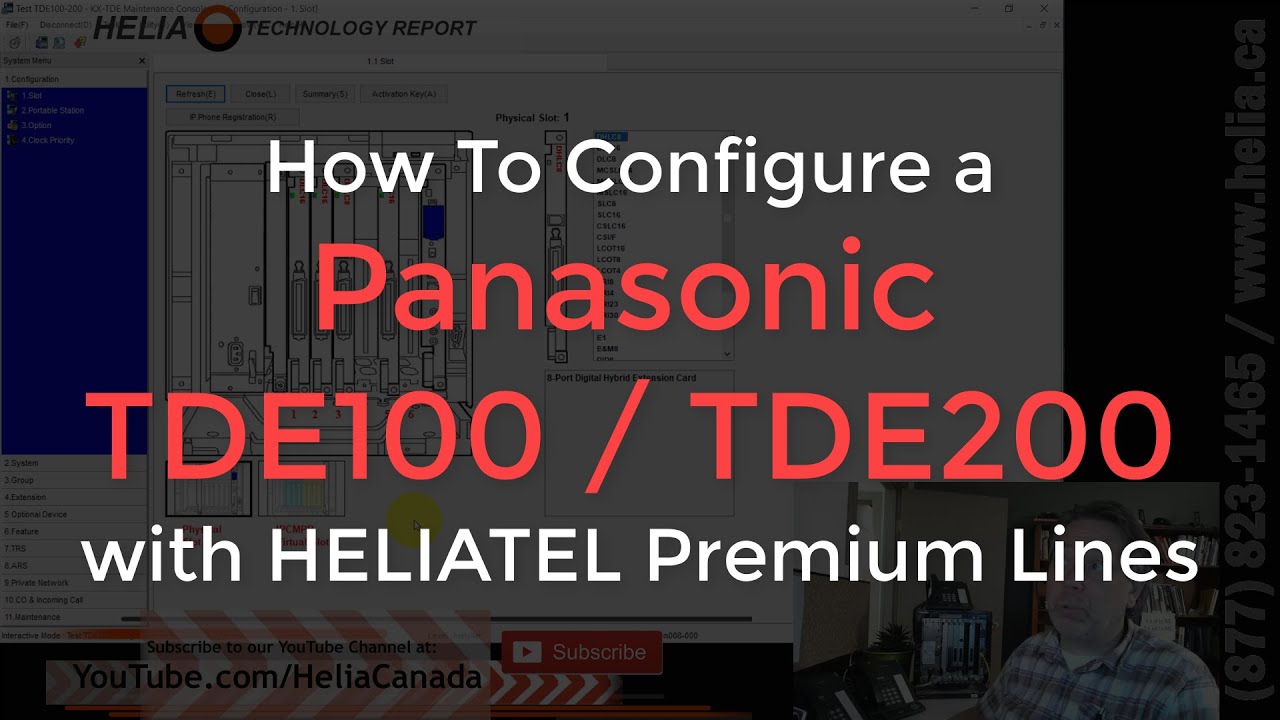 Configuring a Panasonic TDE100 TDE200 for HELIATEL Premium Lines ver2 ...