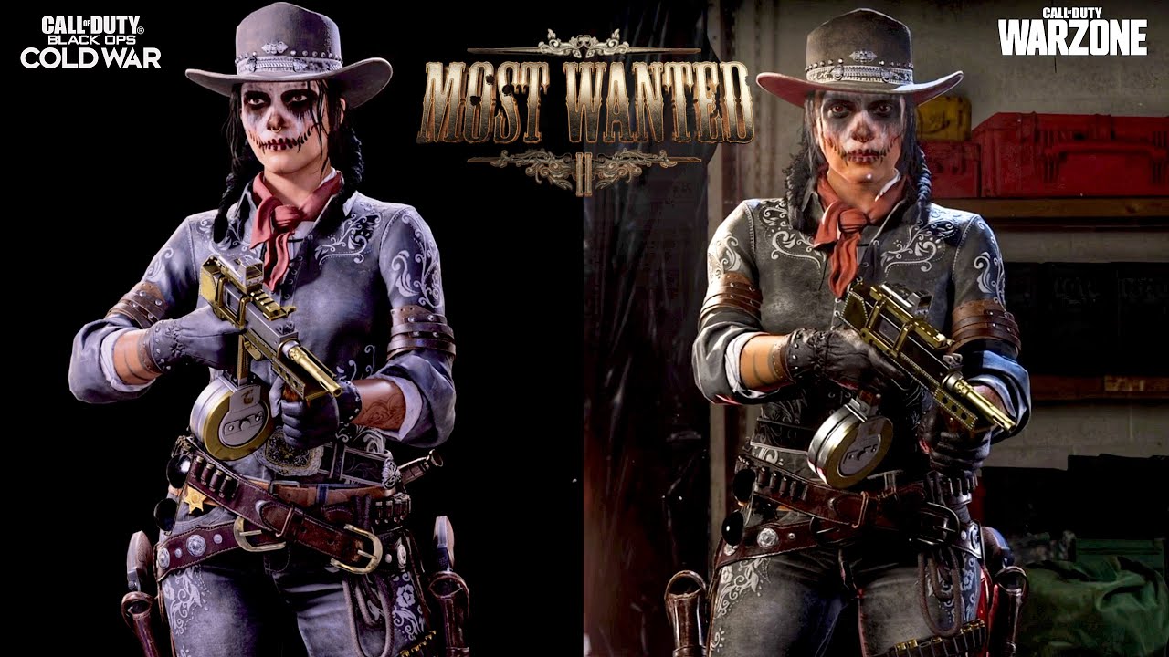 RIVAS OUTLAW Operator Skin Comparison | Cold War vs Warzone | Most ...