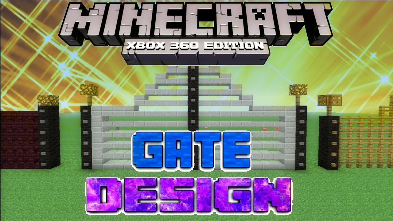Minecraft xbox Tutorial Gate design - YouTube