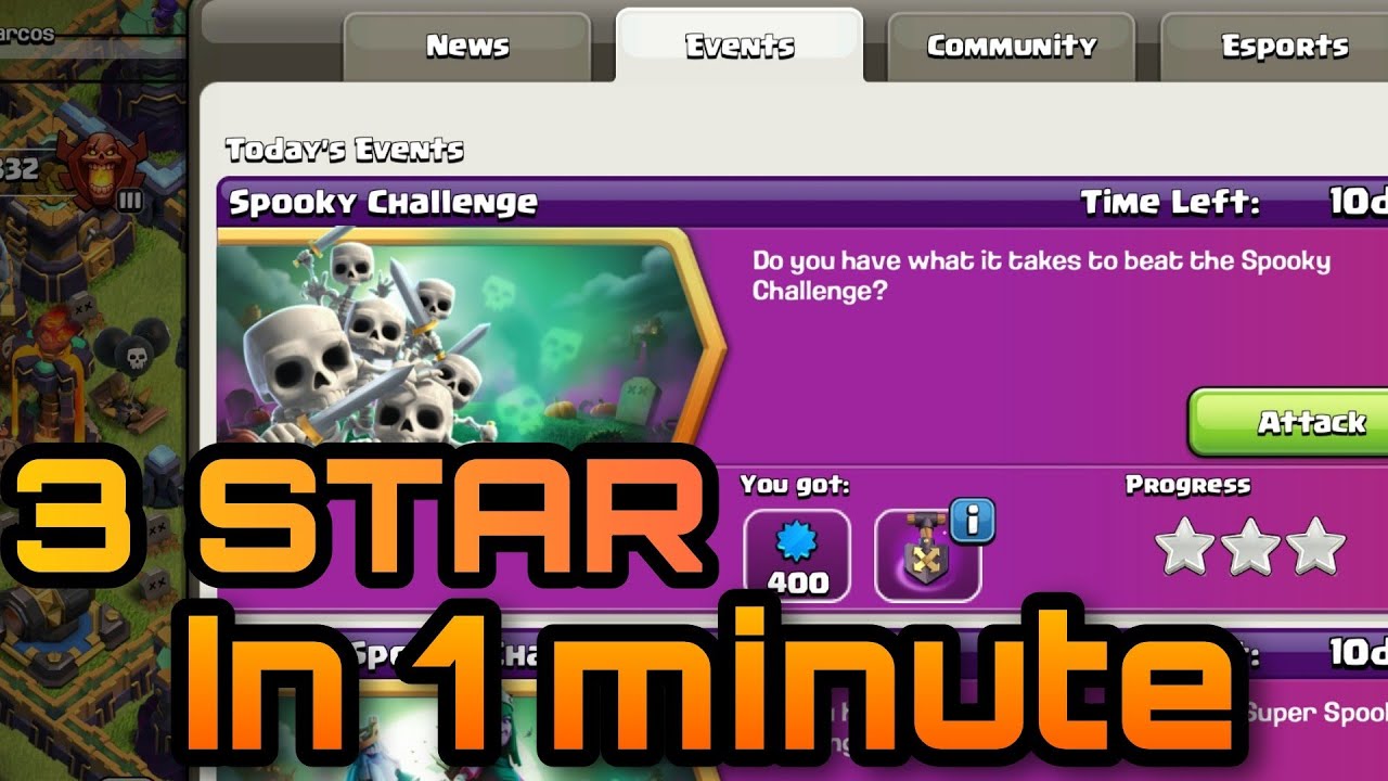 Easily 3 Star New Spooky challenge in Clash of clans | how to 3 star ...
