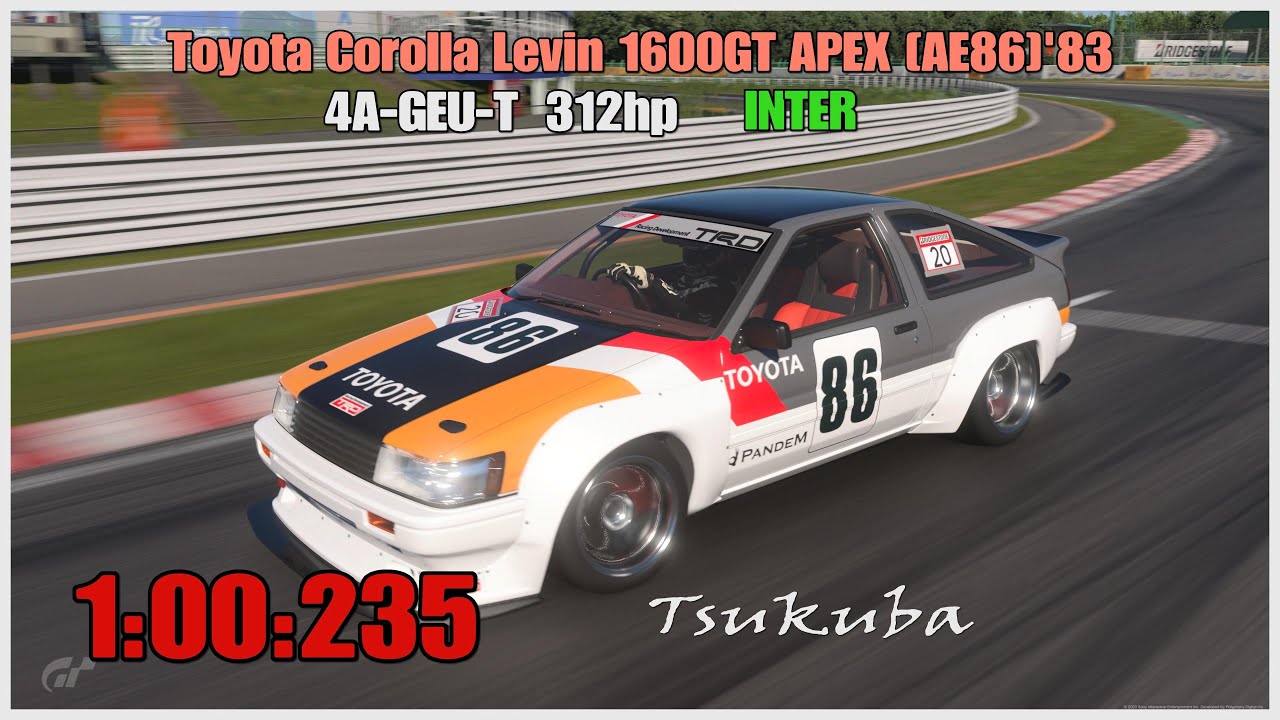 -Time Attack Tsukuba vol.20- Toyota Corolla Levin 1600GT APEX [AE86 ...