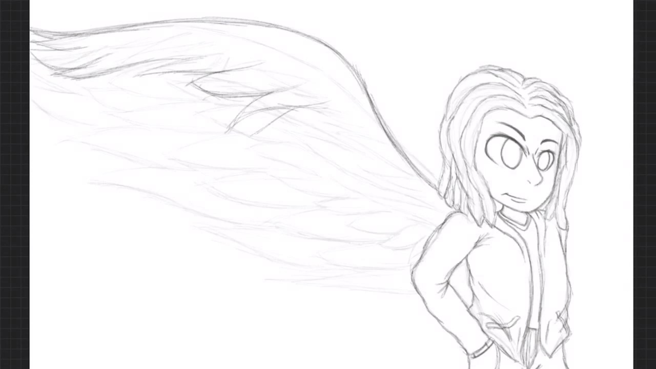 One Winged OC(Drawing Time Lapse) - YouTube