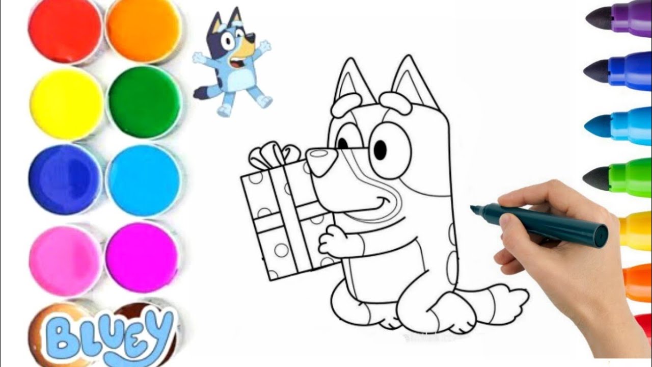 Learn to Draw Bluey for Kids | Step by Step Drawing - YouTube