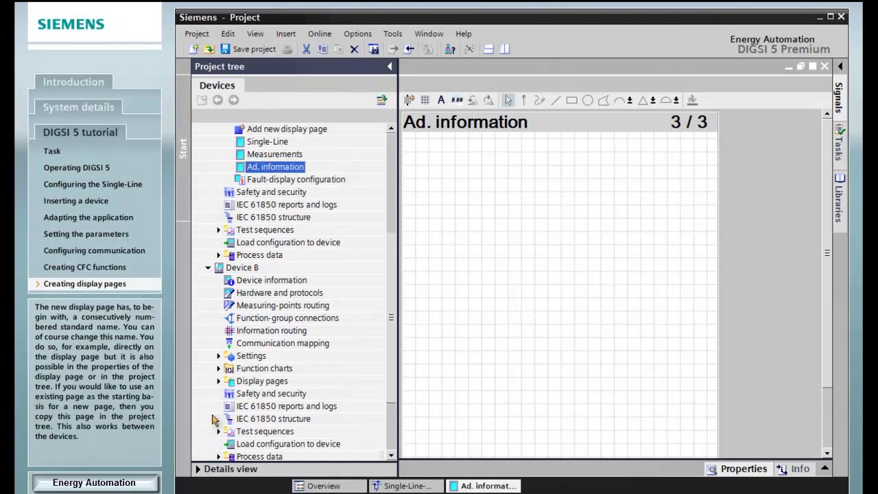 DIGSI 5 Tutorial - Part 9 of 9_ Creating display pages - YouTube