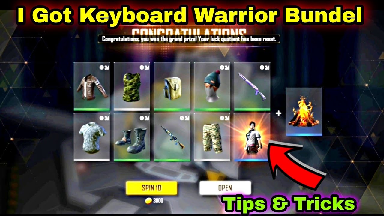 Keyboard Warrior Bundel In Free Fire !! Free Fire New Lucky Royal ...