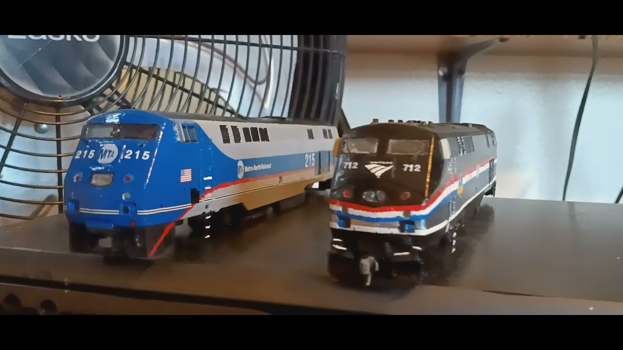 Metro North and Amtrak Ho Scale P32AC-DM's - YouTube