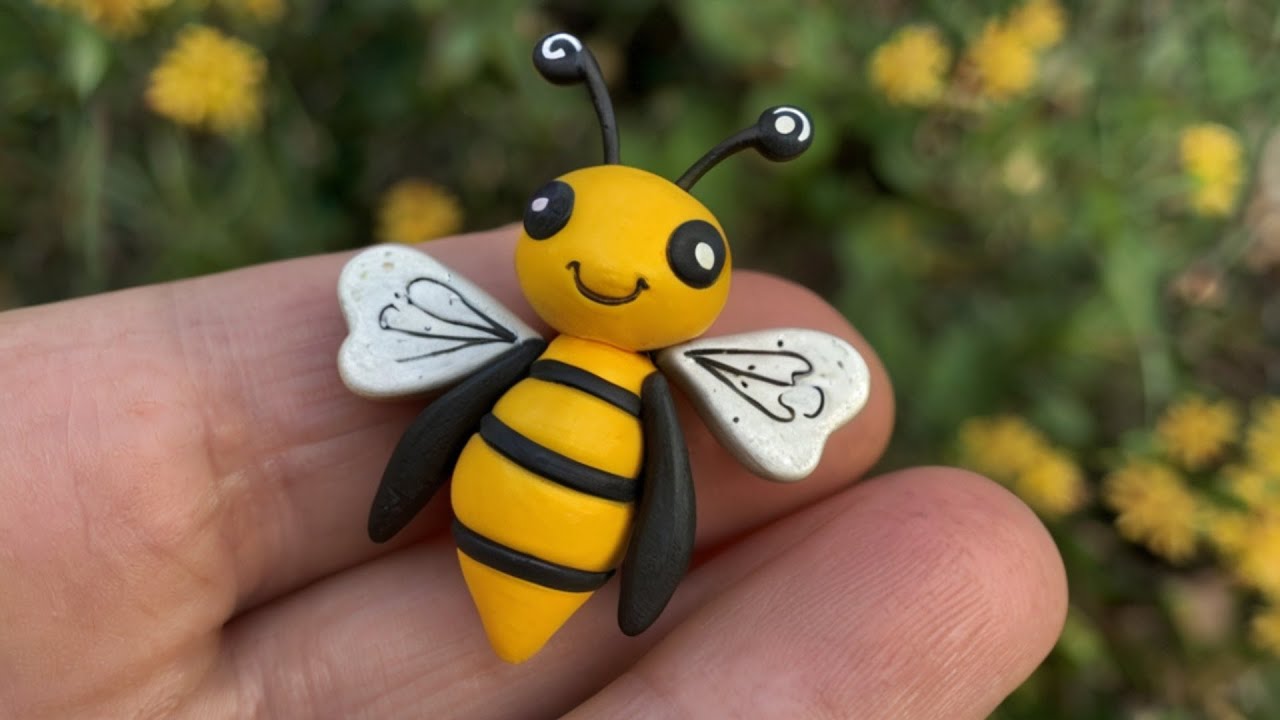 Making the Bee with Clay learn for kids @digitalArt13891 - YouTube