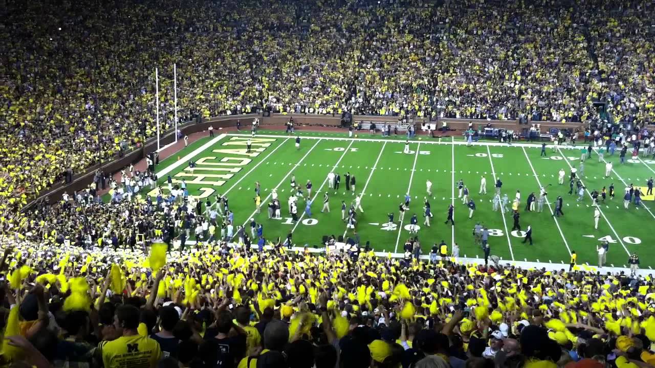 Michigan Winning Touchdown Over Notre Dame And Postgame Celebration ...
