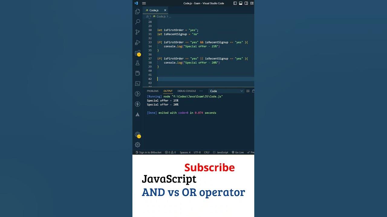 Javascript In Telugu Javascript Operators And Vs Or Javascript Tutorial For Beginners Js