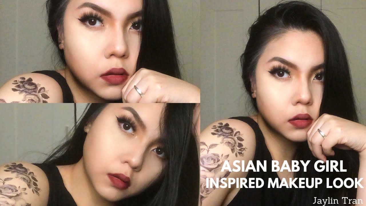 Asian Baby Girl Inspired Makeup Look ♡ Jaylin Tran - YouTube
