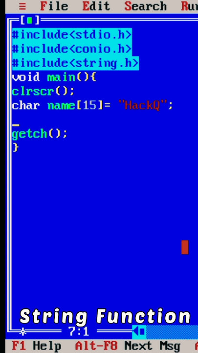 String Function In C Language The Fat Rat Hiding In Blue Song Coding Clanguage Thefatrat