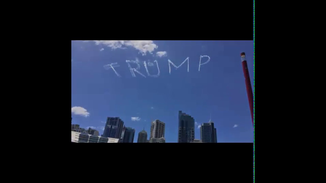 Donald Trump Skywriting Over Sydney - YouTube
