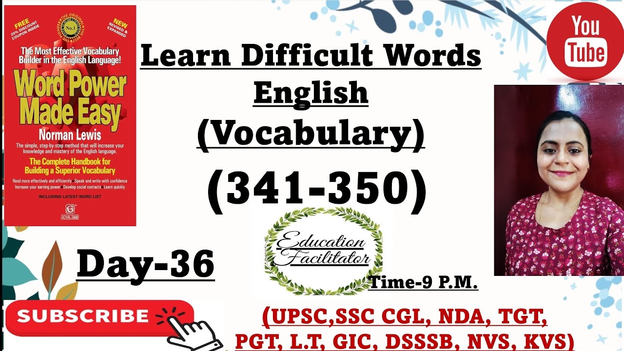 Word Power Made Easy English Vocabulary || Day-36 || English Vocabulary ...