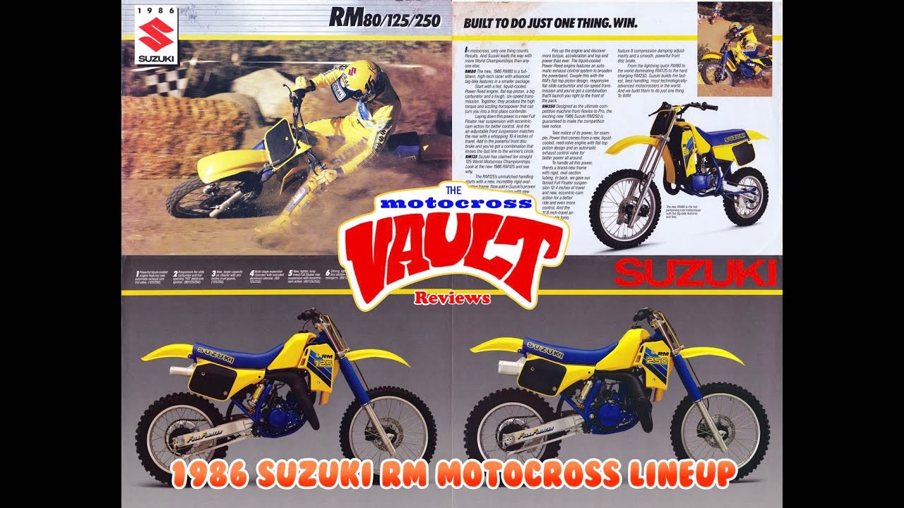 1986 Suzuki RM Motocross Lineup - YouTube