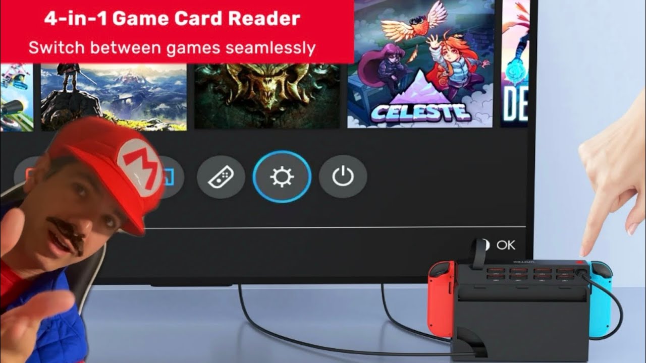 Nintendo Switch Docking Station - Multi-Game Reader - YouTube