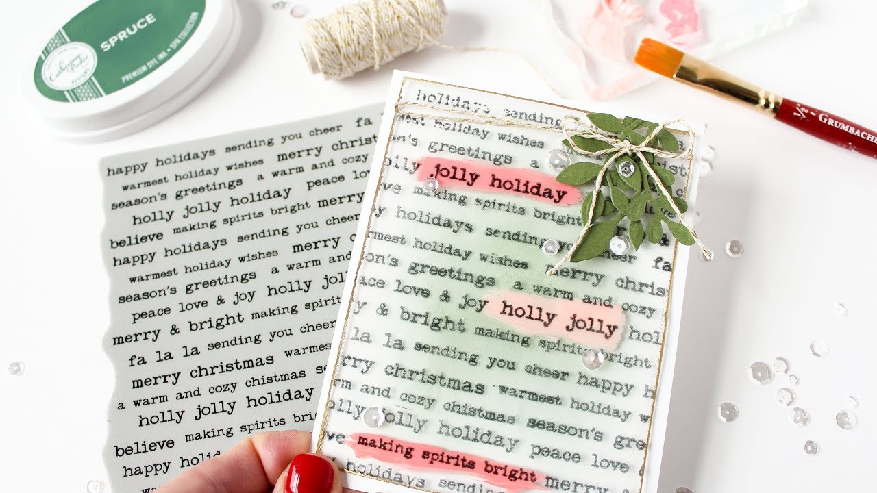 Acrylic Painting On Acetate Featuring Neat & Tangled Holiday Wishes ...