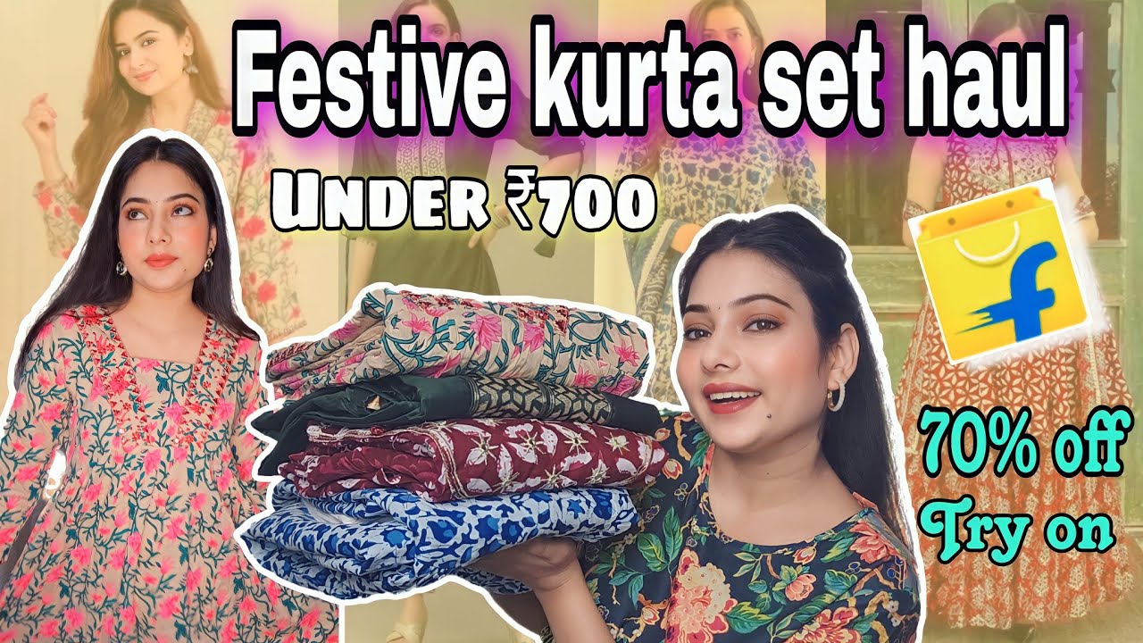 FESTIVE KURTA SETS HAUL Under ₹700 ||Comfortable kurta sets for summer ...