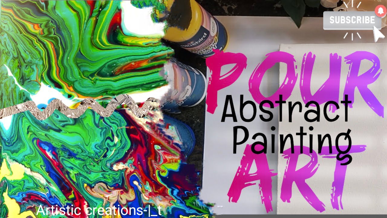 POUR ART I Abstract Painting I 🎨Paint With Me - YouTube