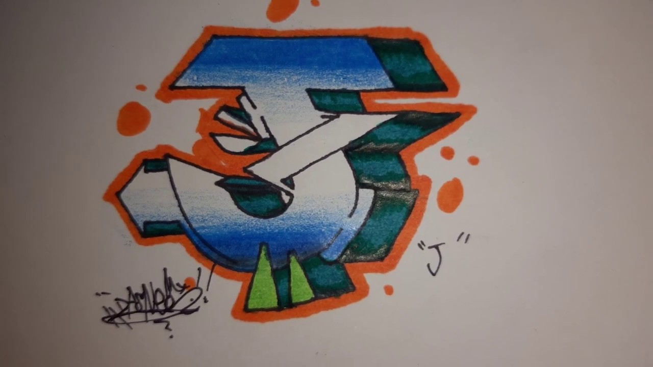 Dibujos De Graffitis De La Letra J