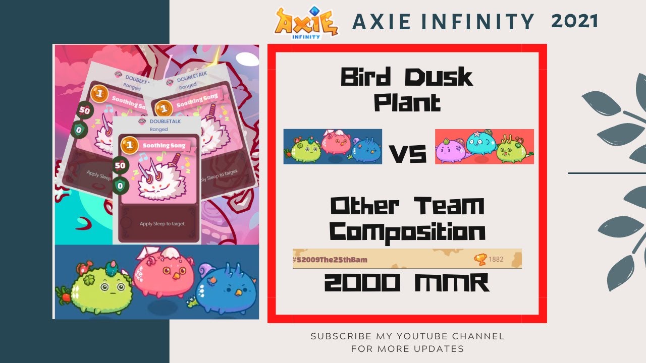 Bird Dusk Plant ft. Sleepinator | Double Soothing Termi Build | Axie ...