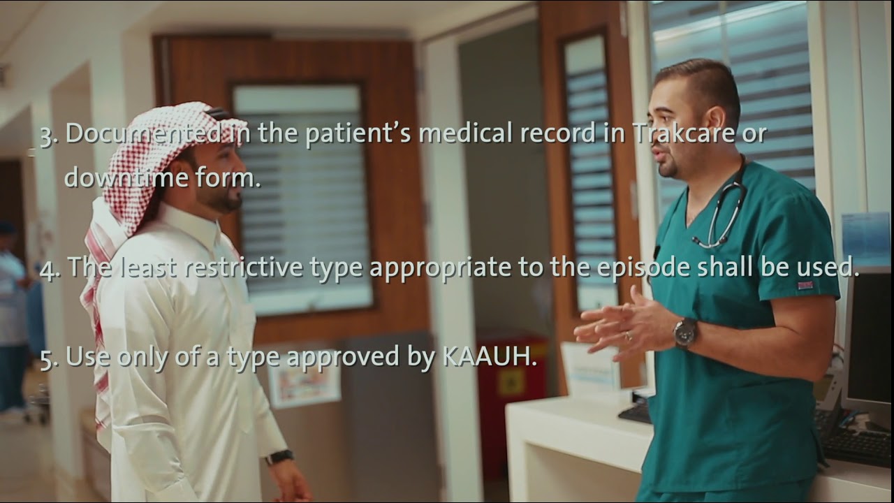 KAAUH Restraints Policy and Procedure - YouTube