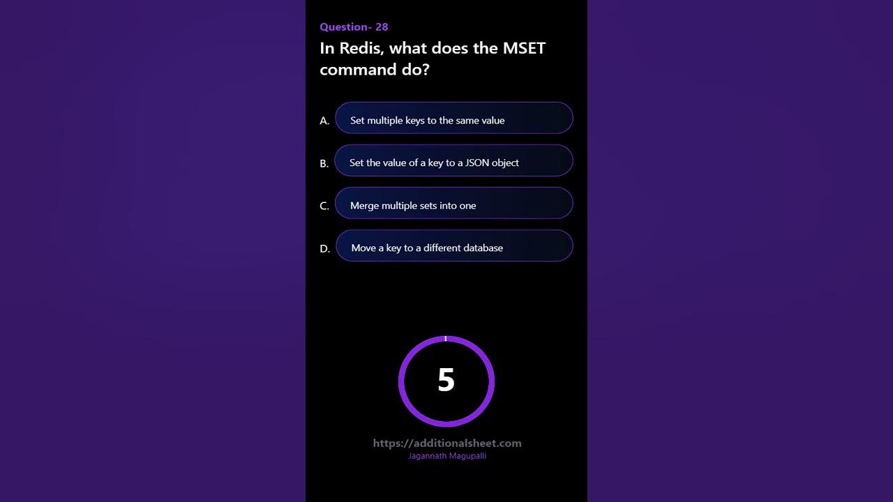 In Redis what does the MSET command do - YouTube