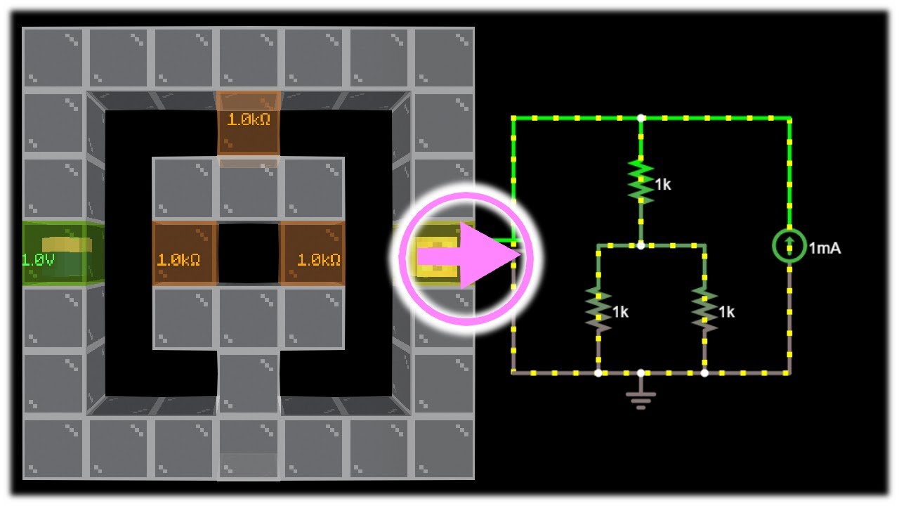 Solving Circuits in Minecraft using Multi-Nodal Analysis - YouTube