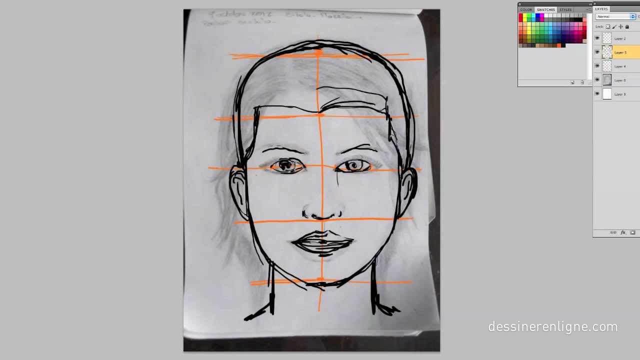 Corrections de dessins: le visage - Part 1 - dessinerenligne.com - YouTube