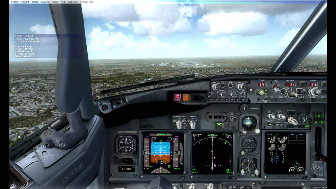 FSX PMDG NGX 737-600 EGLL Landing - YouTube