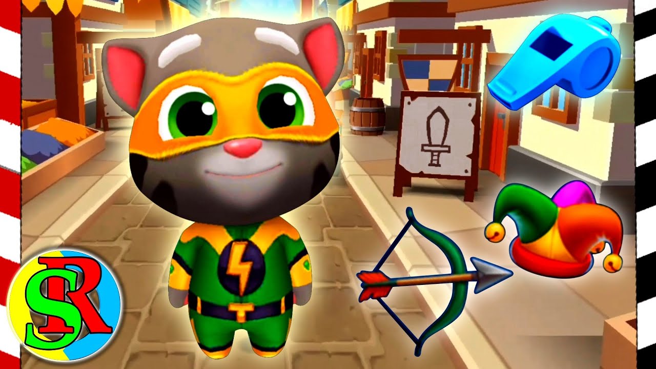 Talking Tom Gold Run #10 Super Tom, Sport League and City of Knights ...