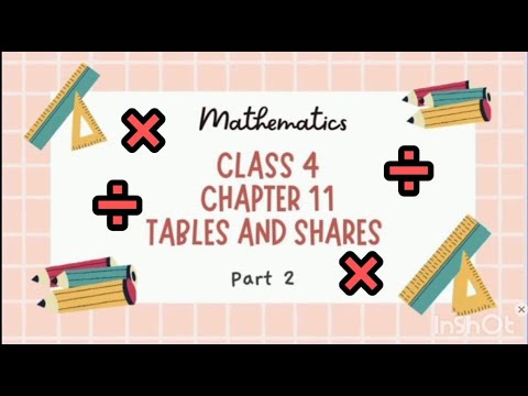 Mathematics Class 4 Chapter 11Tables and Shares Part 2 - YouTube