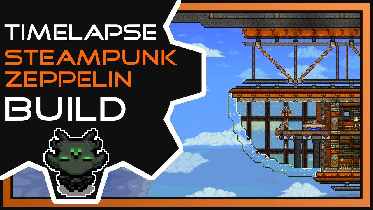 Steampunk Airship “Equinox” | Timelapse Build | Terraria - YouTube