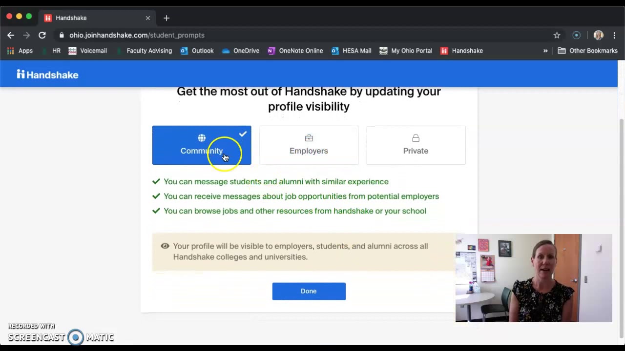 Handshake Log In How To - YouTube