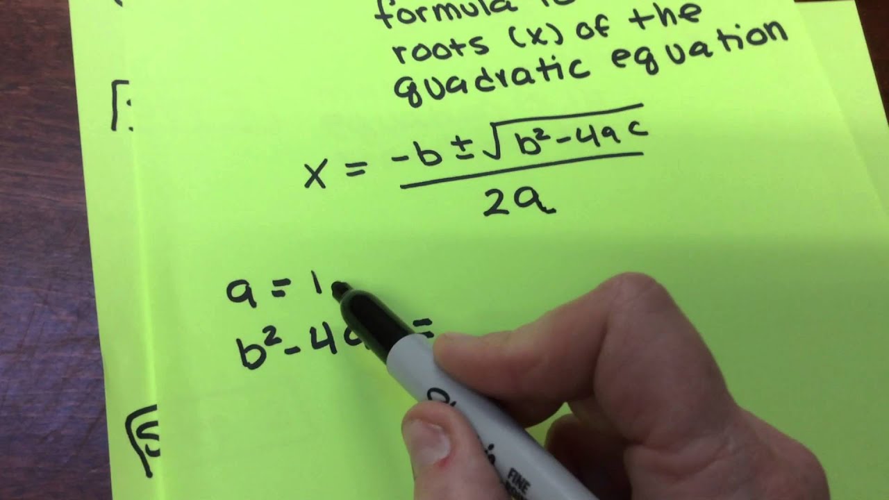Quadratic Formula & Discriminant - YouTube