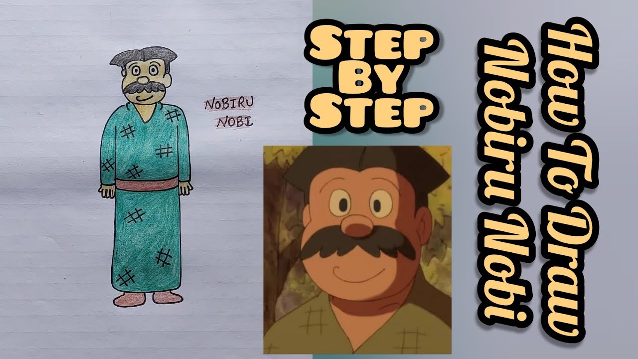 How To Draw Nobiru Nobi/ Step-by-step/ Nobita S Grandfather Drawing ...