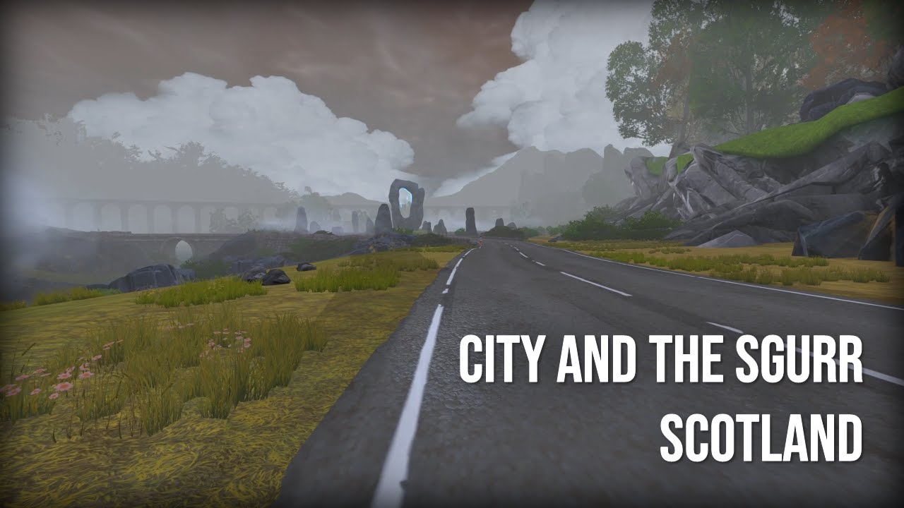 Running in Zwift (First Person) City and the Sgurr Scotland - YouTube