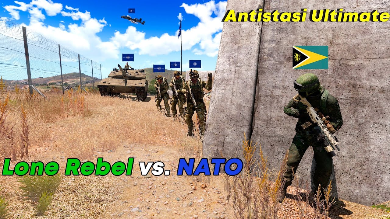 Arma 3 Antistasi Ultimate, Lone rebel vs NATO Military Base. - YouTube