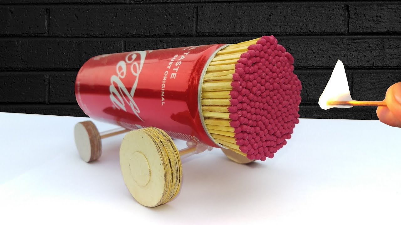 Amazing Matches Powered Coke Can Jet Car - YouTube