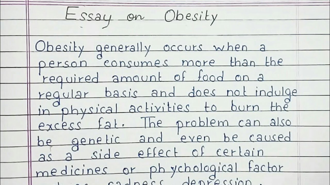 Write A Short Essay On Obesity Essay English YouTube write-a-short-essay-on-obesity-essay-english-youtube