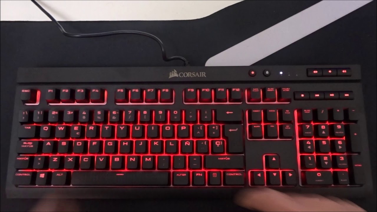 CORSAIR K68 RGB ILUMINACION - YouTube