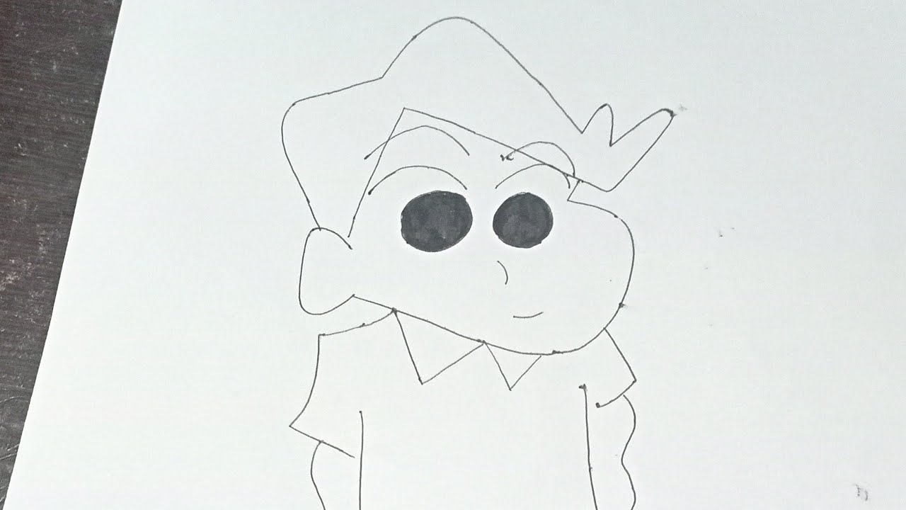 Easy drawing of Kazama from Shinchan #shorts #shinchan #artwork - YouTube