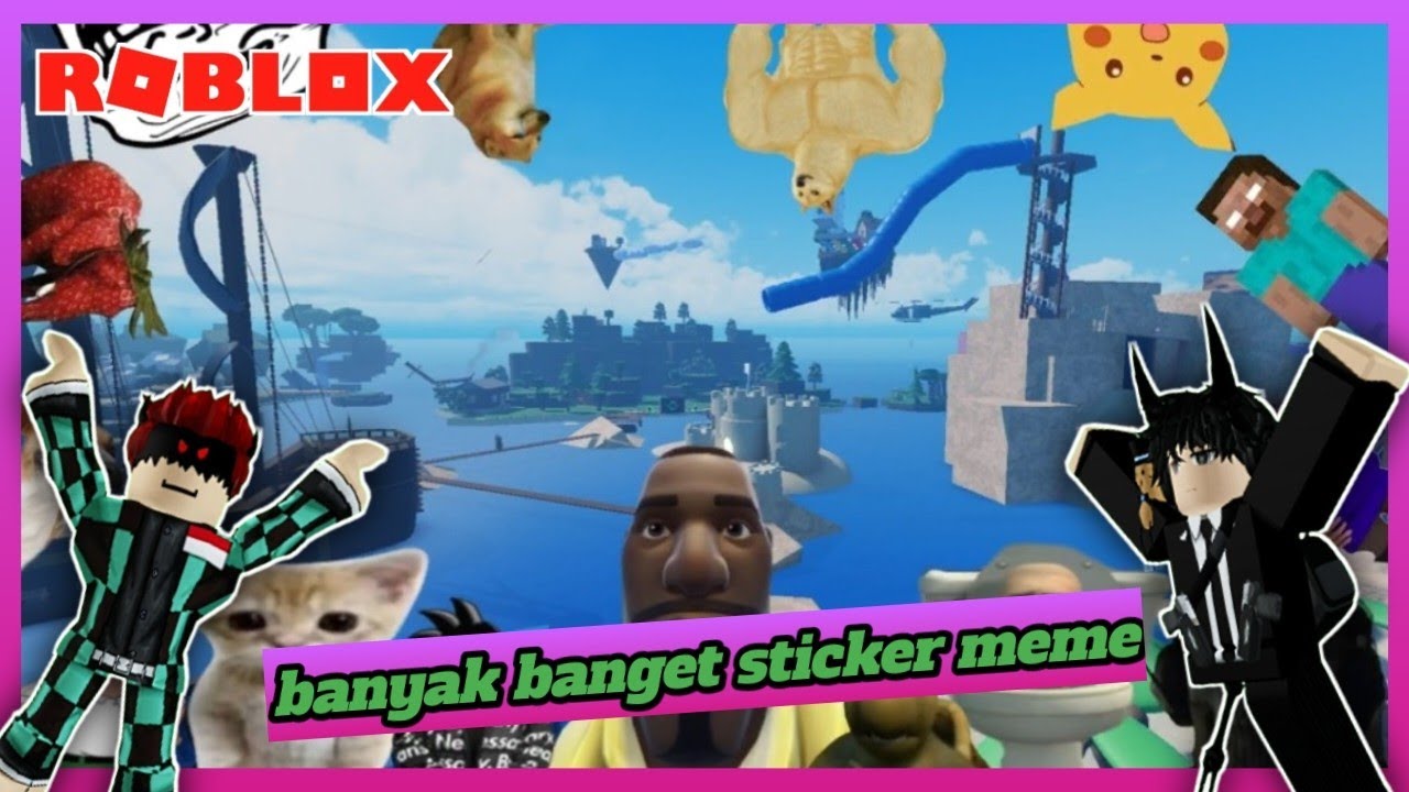 DUO KOPLAK BERUSAHA MENGUMPULKAN STICKER MEME ABSURD - Roblox Indonesia ...