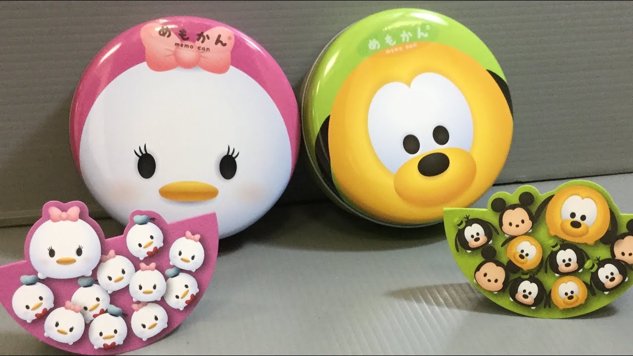 Disney Tsum Tsum Laser Cut Memo in Tin from Japan - YouTube