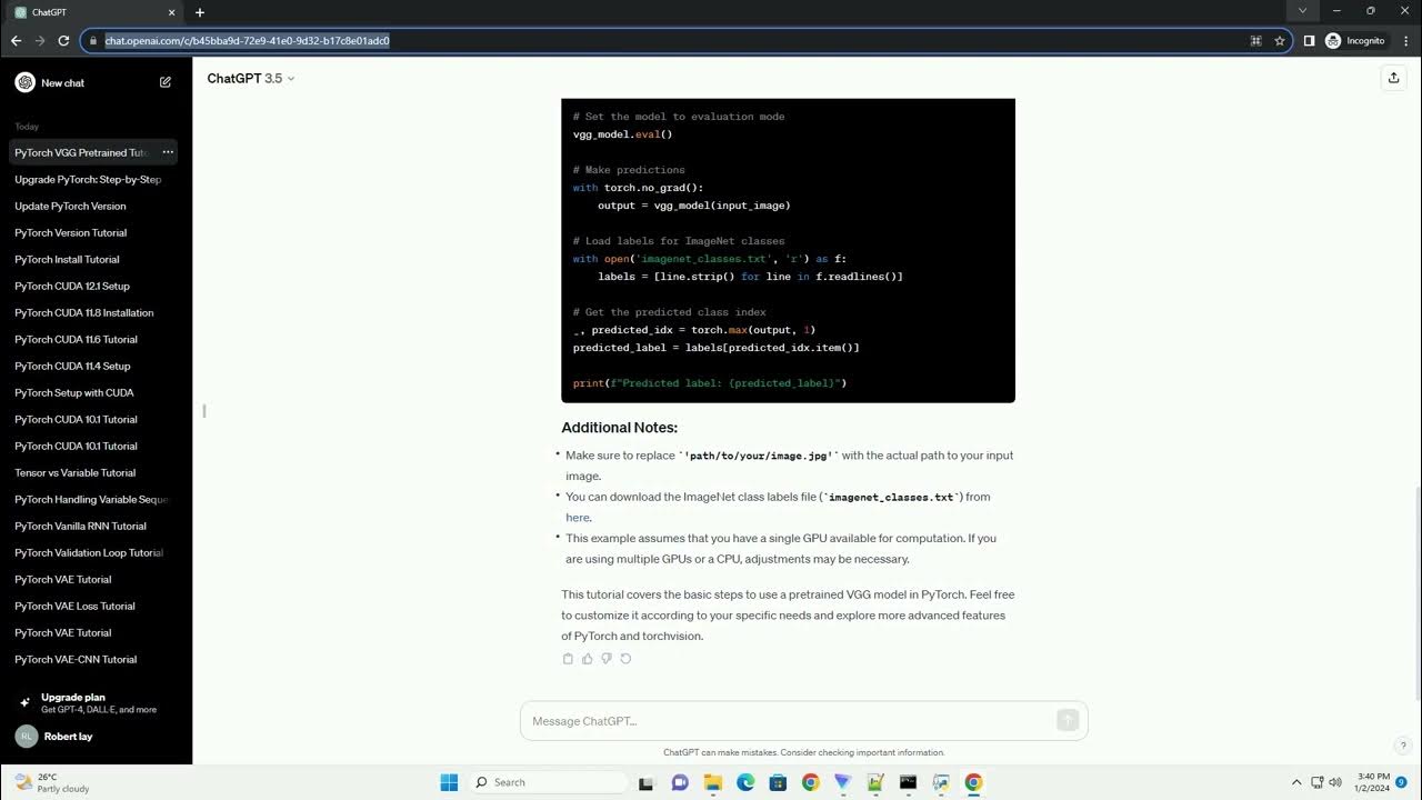 pytorch vgg pretrained example - YouTube