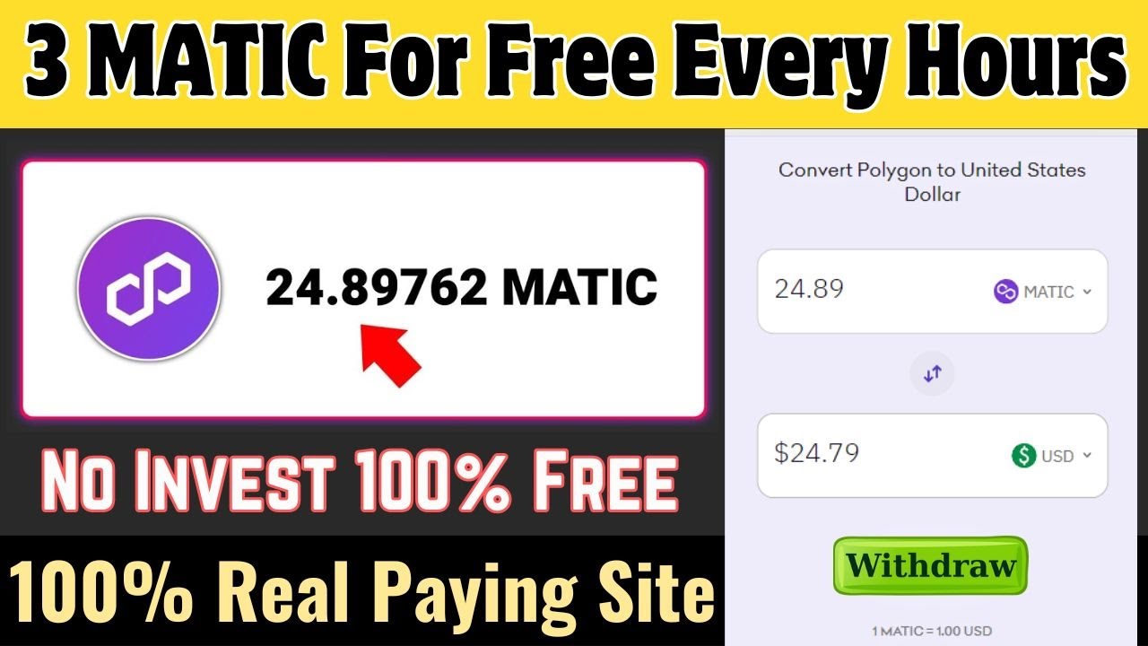 Maticpick Today Free polygon (matic) Earning Site 2024 || Earn Free ...