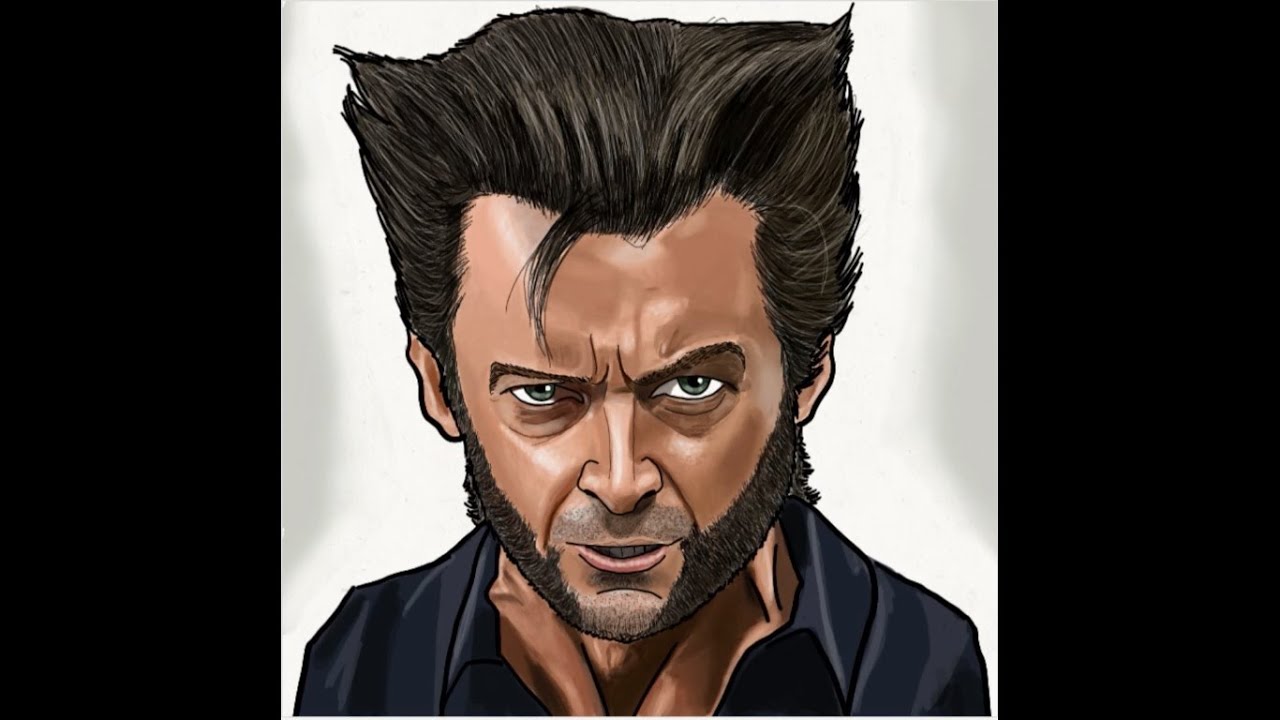 Hugh Jackman | how to draw Wolverine step by step - YouTube
