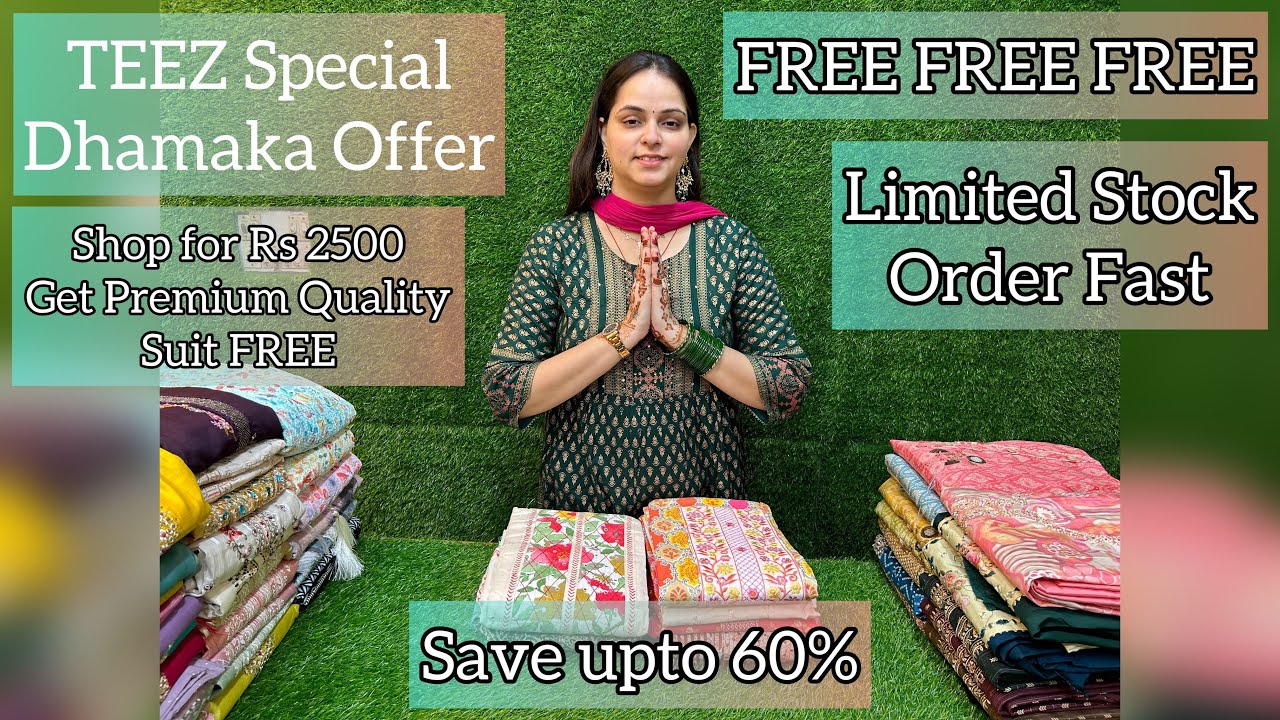 FREE FREE TEEZ Special Dhmaka Offer Shop for Rs2500 Get Premium Quality ...
