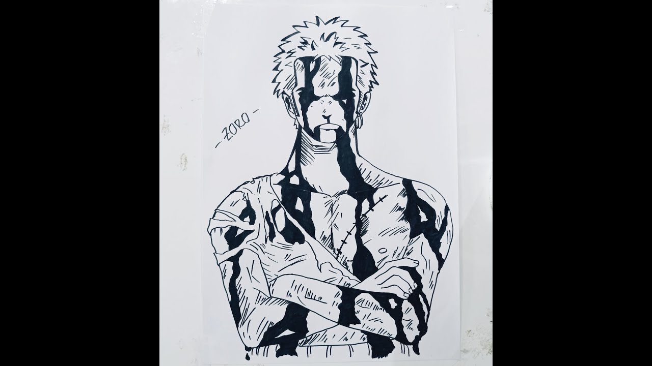 Cara Menggambar RORONOA ZORO [One Piece] | How to Draw Zoro - Speed ...