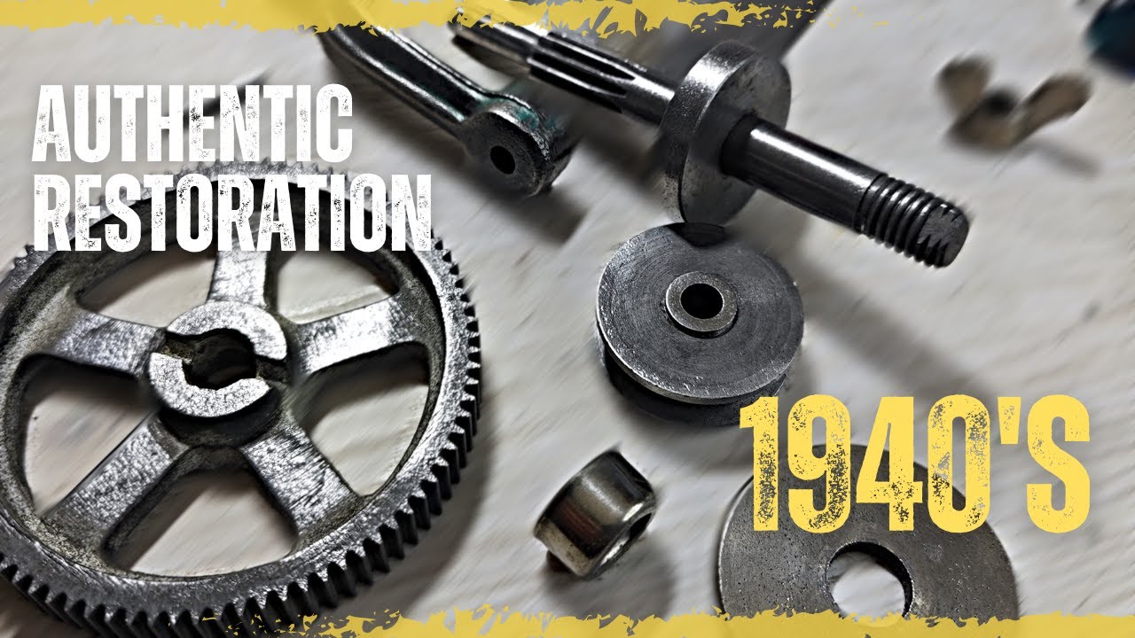 Broken 1940's Hand Cranked Bench Grinder Restoration - YouTube